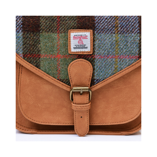 Harris Tweed Large Saddle Bag 8320 – Tartan Plus Tweed Ltd